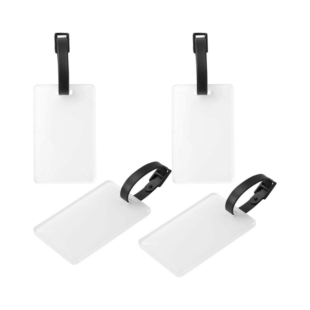 Craft Express 4 Pack Acrylic Sublimation Luggage Tags – Double-Sided P