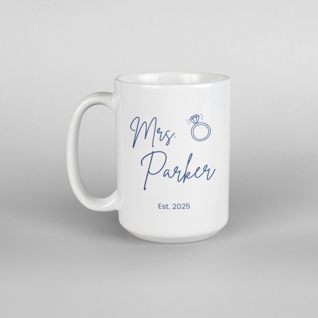 Customizable Mrs. Mug Design, Product Template and Project Card - 15oz